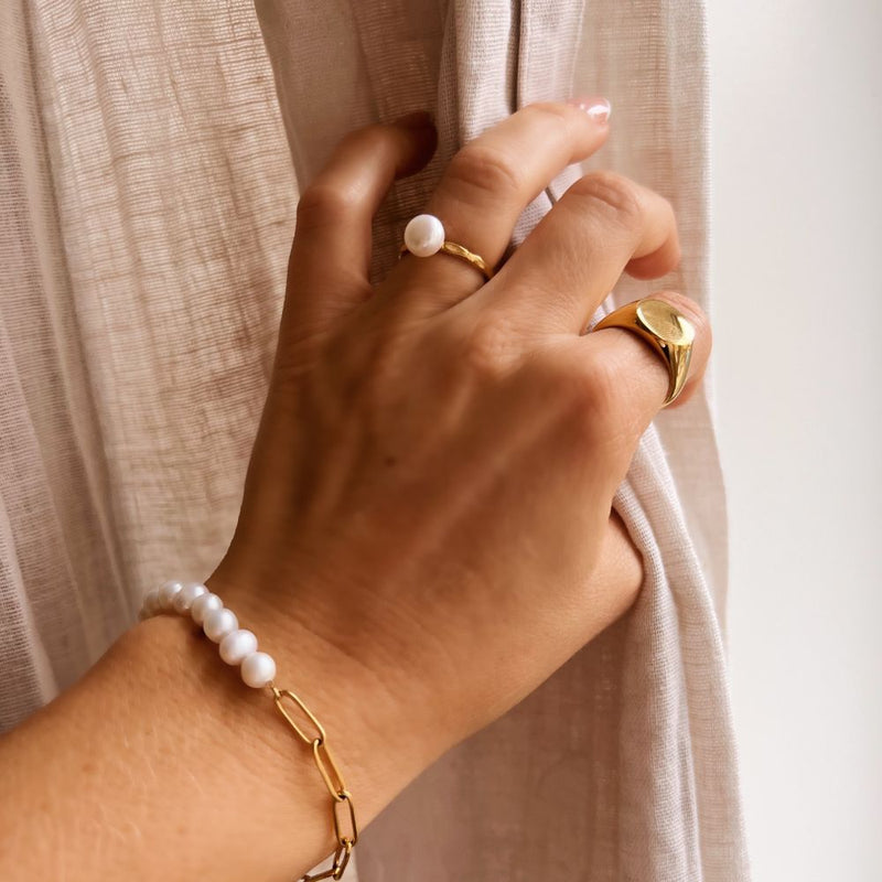 SIGNET RING FORGYLDT RUSTFRI STÅL SIG-RI-GOLD – ARHMS